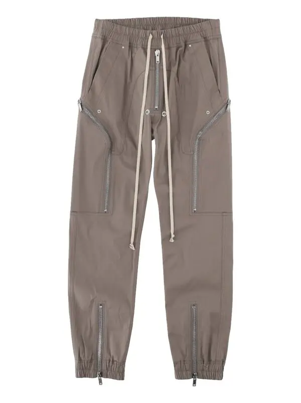 Rick Owens Zip Detail Cargo Jogger Pants - Brown