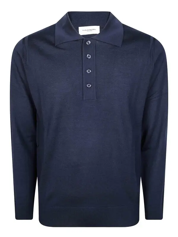 PAOLO PECORA Soft Knit Cardigan Sweater - Blu