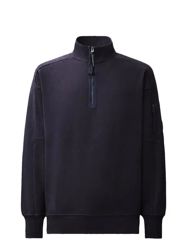 C.P. COMPANY Matte Lens Half-zip Sweater With Nfc Technology - Blu
