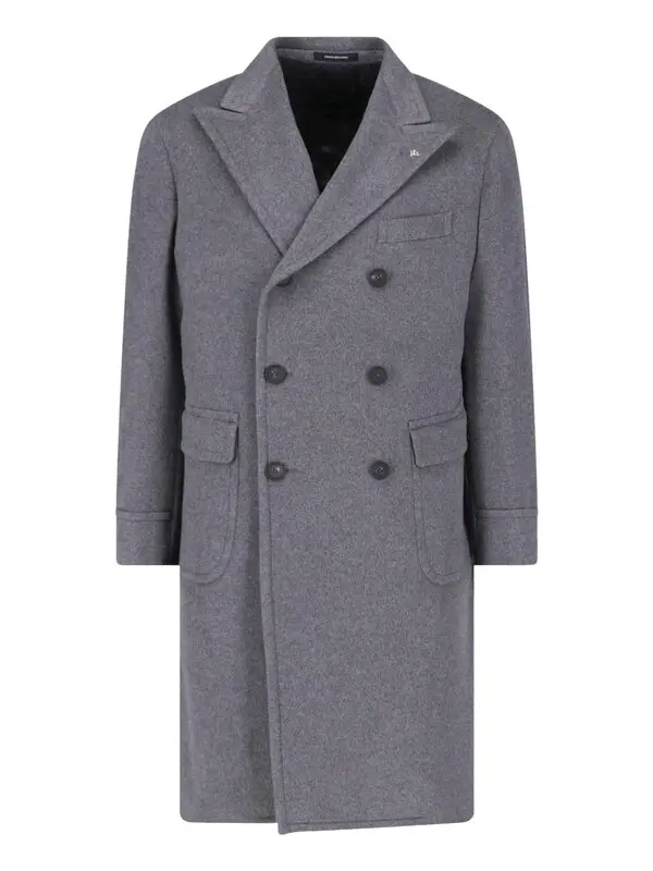 Tagliatore Double-breasted Cashmere Coat - Grey