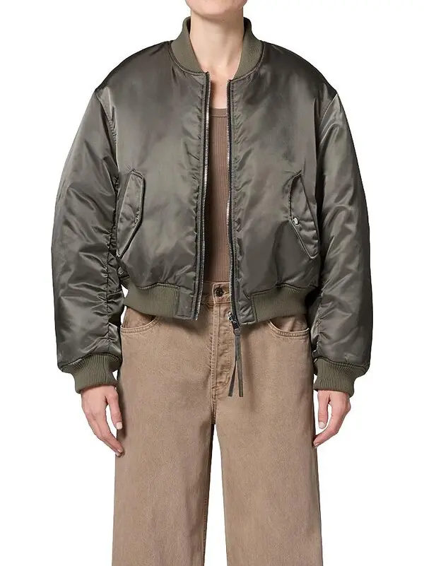 AGOLDE Frankie Reversible Bomber Jacket - Fern