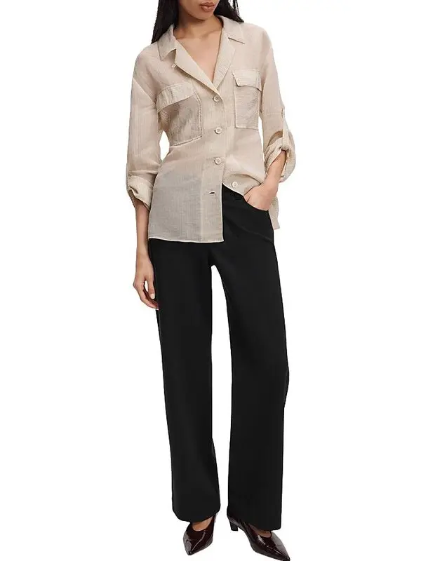 Rag & Bone Cam Ponte Straight Pants - Black