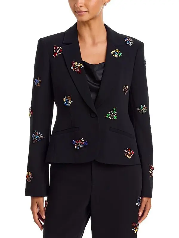 Cinq À Sept Karlie Crown Jewel Embellished Blazer - Black/multi