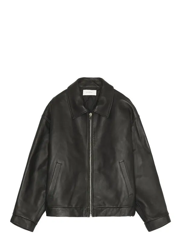 SECOND / LAYER Leather Barras - Black