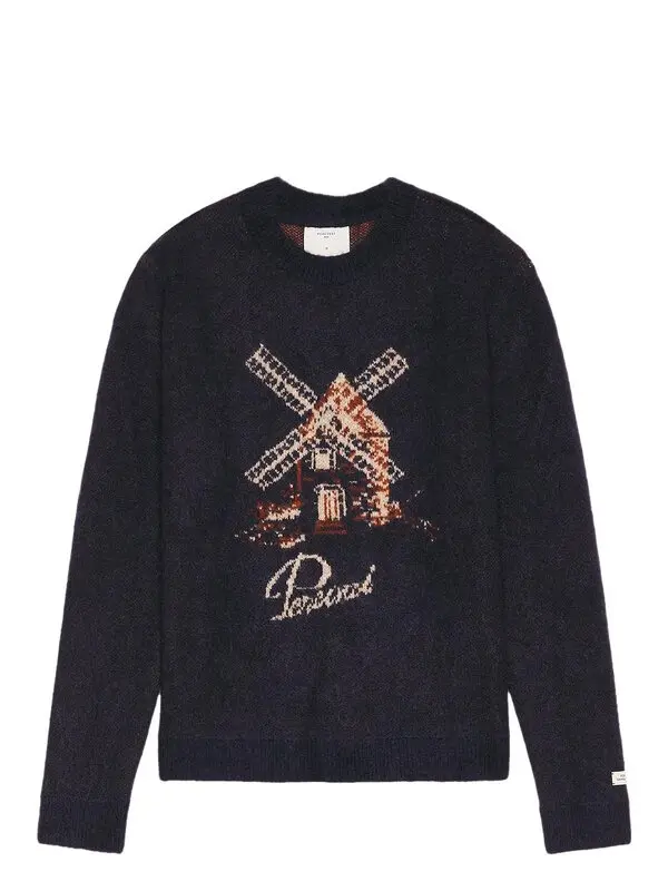 PERCIVAL Miller Jacquard Jumper - Navy