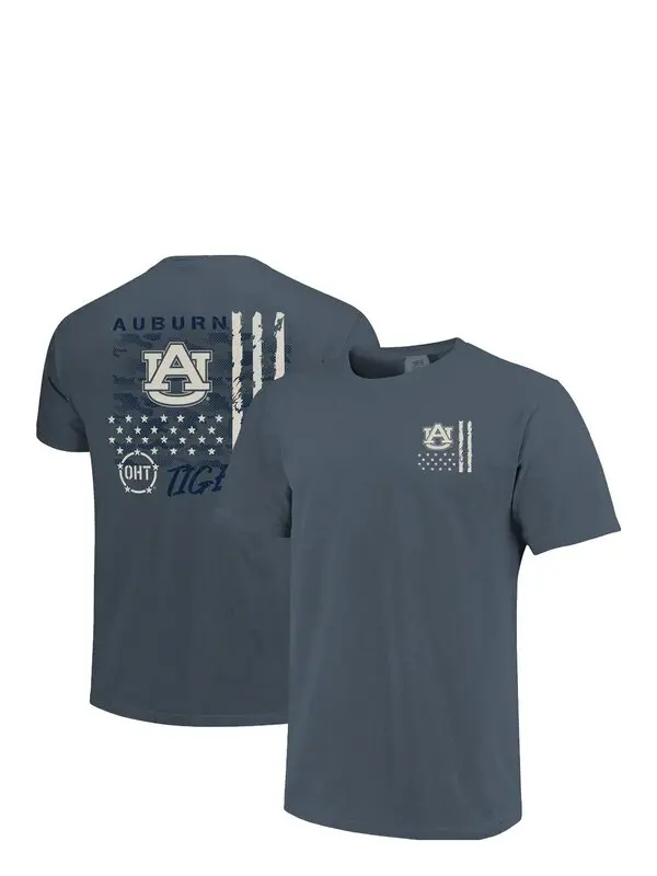 IMAGE ONE Auburn Tigers Comfort Colors Oht Camo Overlay T-shirt - Navy