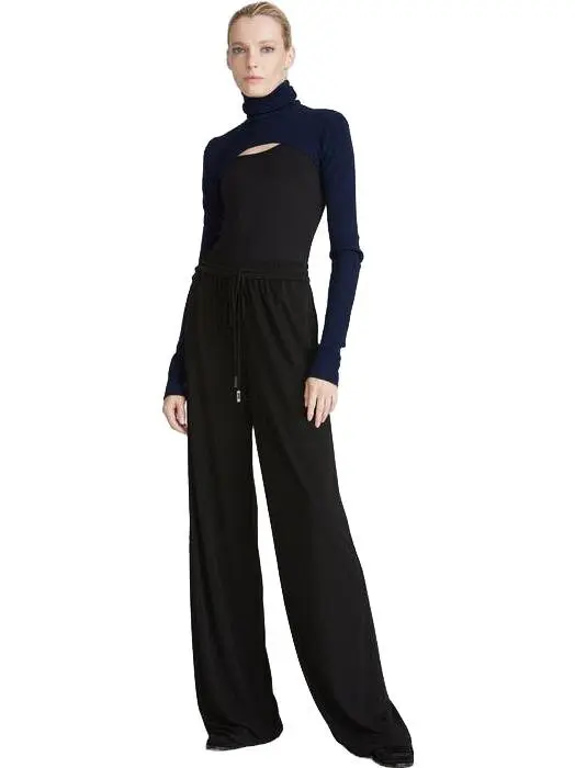 Halston Mina Turtleneck Shrug - Navy