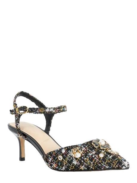 Dune London Cultivating Embellished Pointed Toe Pump - Black