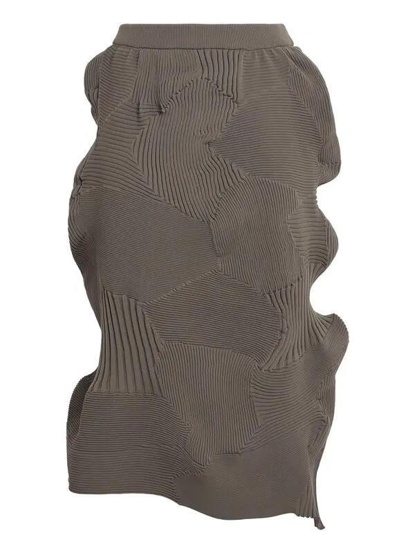 Issey Miyake Kone Kone Midi Skirt - Grey