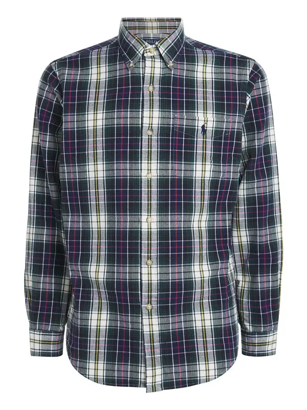 Polo Ralph Lauren Cotton Check Oxford Shirt - Navy