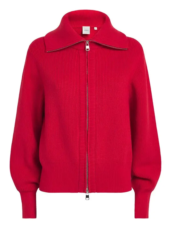 Varley Zip-up Enrico Sweater - Red
