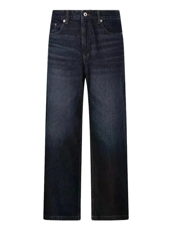 COOR Washed-effect Corduroy Jeans - Blue