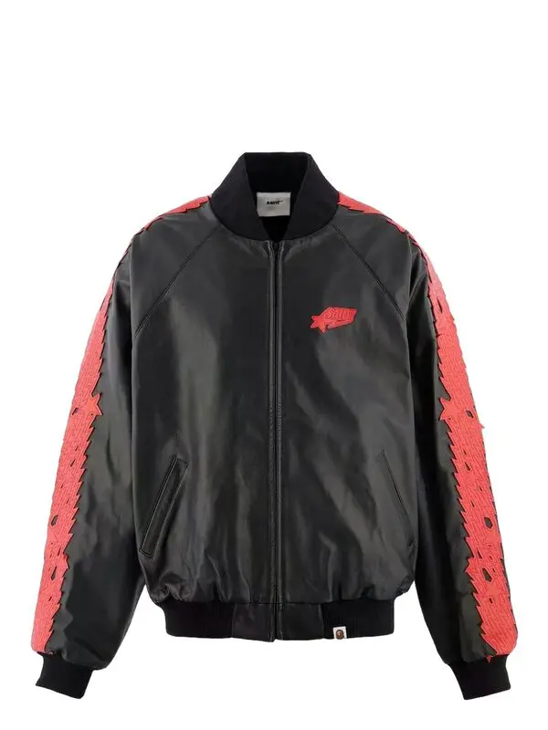 SAINT MXXXXXX X Bape Logo-patch Track Jacket - Black