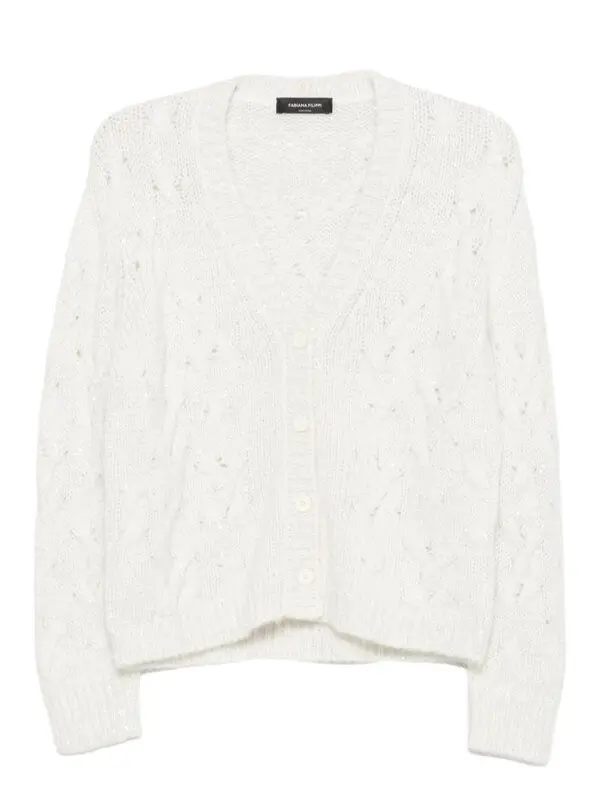Fabiana Filippi V-neck Long-sleeve Knit Top - No