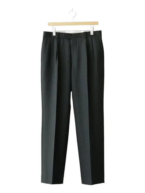 Auralee Bluefaced Two-tuck Slacks - Charcoal Navy