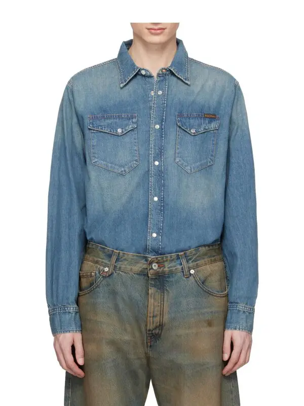 Nudie Jeans Gunnar Denim Shirt - Blue