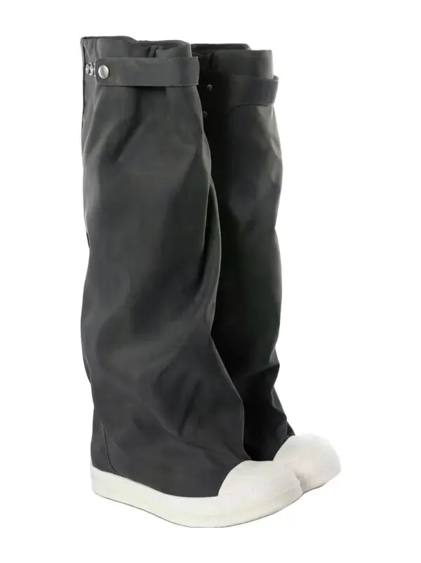Rick Owens Elephant Gaiter-overlay Boots - Grey
