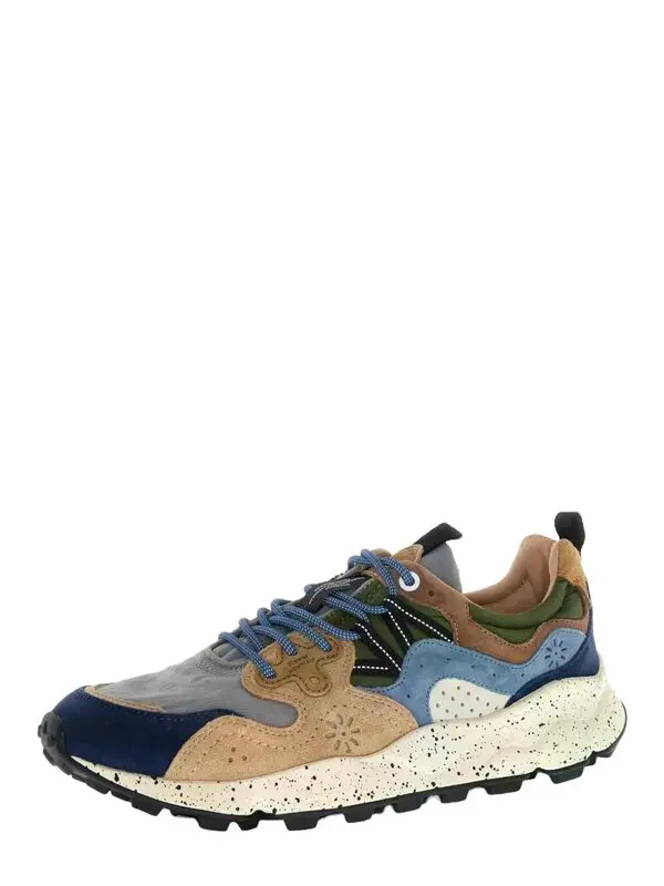 FLOWER MOUNTAIN Yamano 3 Suede-panelled Sneakers - Neutrals