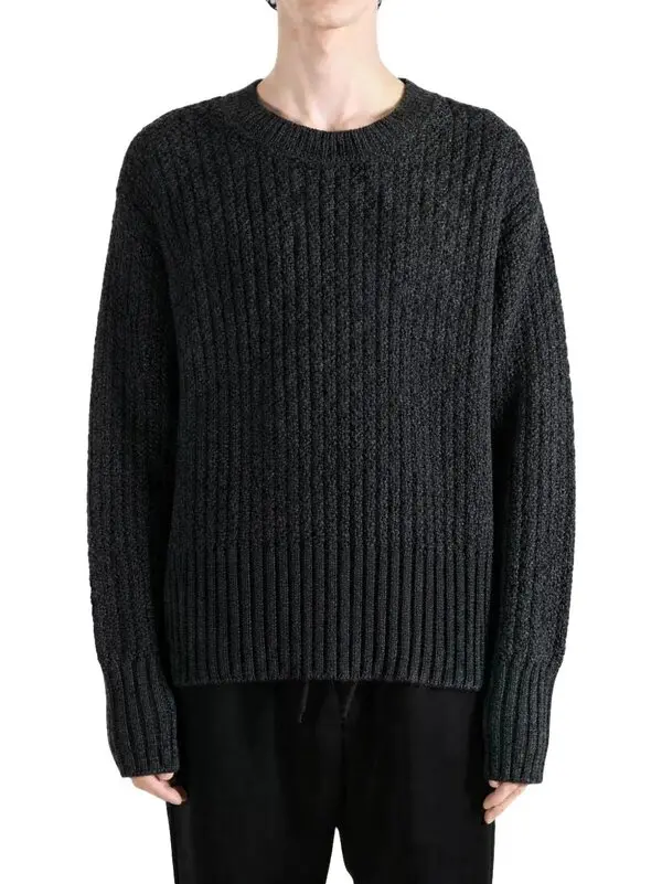 TAIGA TAKAHASHI Lot.525 Ribbed-knit Crew-neck Sweater - Grey