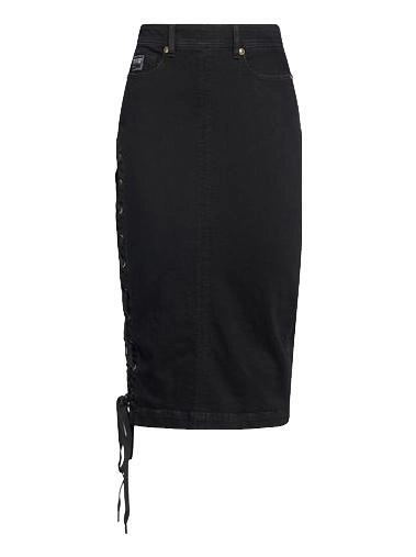 Versace Denim Skirt Size Cotton, Elastane - Black
