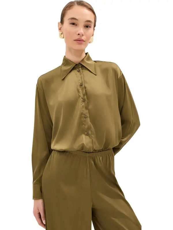 LE BOP Winnie Thong Bodysuit - Olive