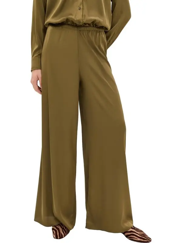 LE BOP Aliza Wide Leg Pants - Olive