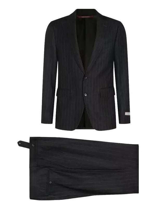 Canali Pinstripe-pattern Suit - Grey