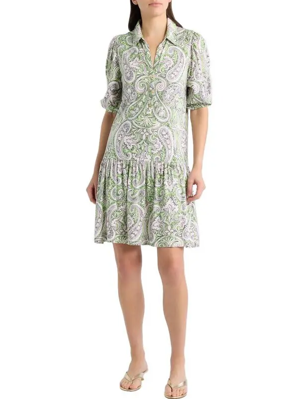 Lilly Pulitzer® Bingley Paisley Minidress - Lime