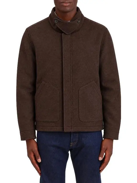 Bagatelle Wool Blend Blouson Jacket - Chocolate