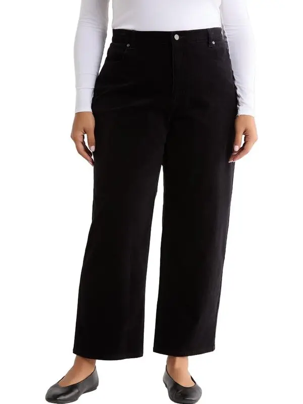 Eileen Fisher Straight Ankle Jeans - Black