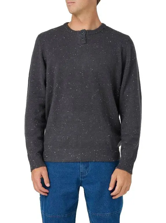 O'Neill Og Flecked Notch Neck Sweater - Phantom