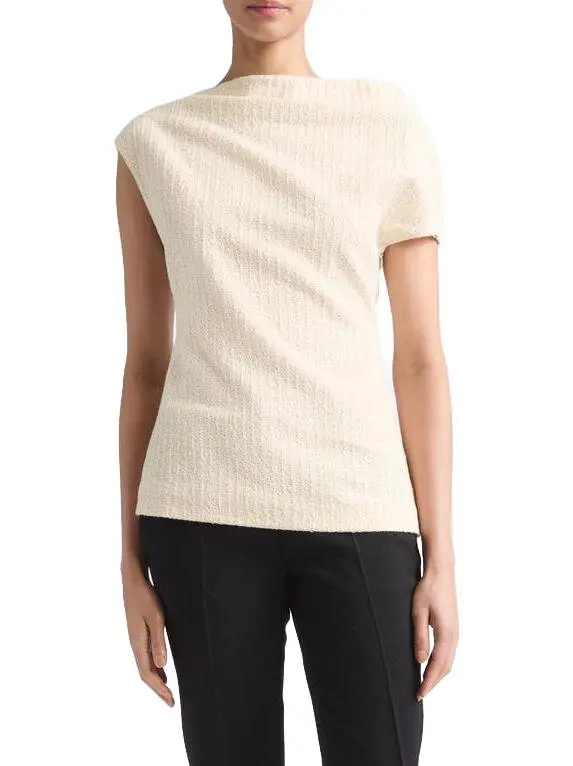 TOTEME One-shoulder Knit Top - Ecru