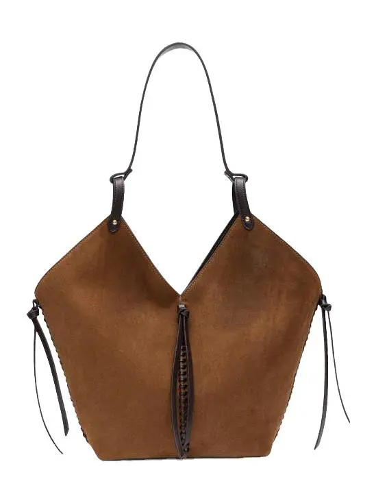 JELAVU Sedona Suede Tote Bag - Chestnut