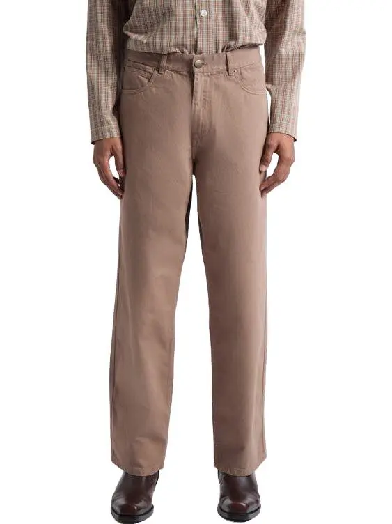 PALMES Coarse Cotton Twill Trousers - Fossil
