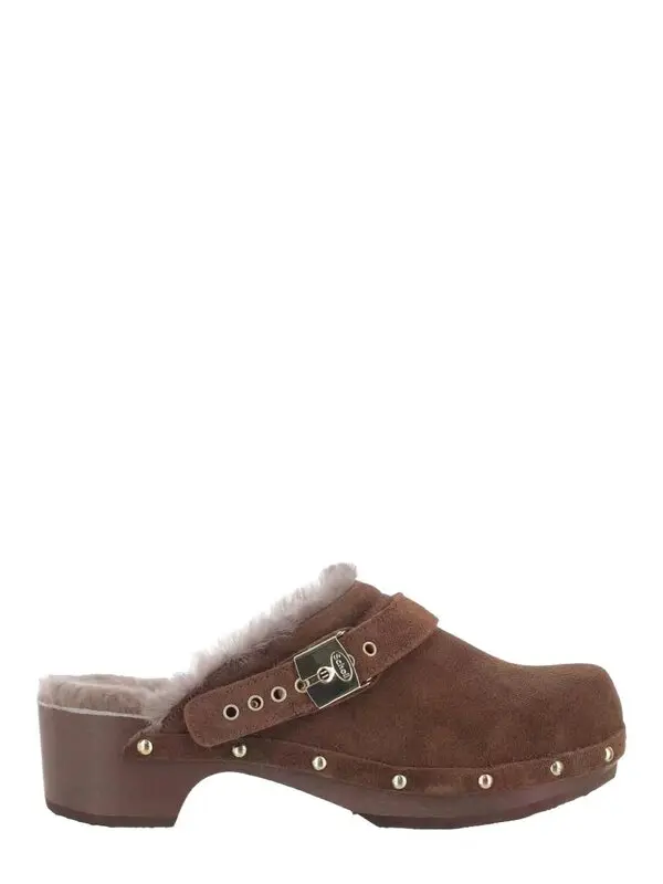 DR. SCHOLL'S SHOES Pescura Robin Faux-fur Mules - Brown