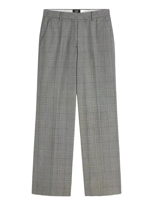 Scotch & Soda Check Tailored Trousers - Grey