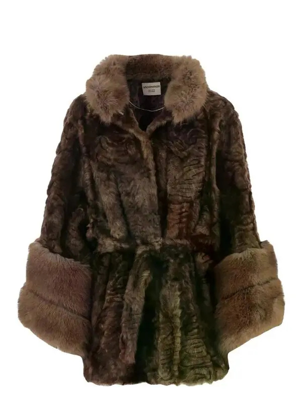UNCOMMON Faux-fur Belted Jacket - Brown
