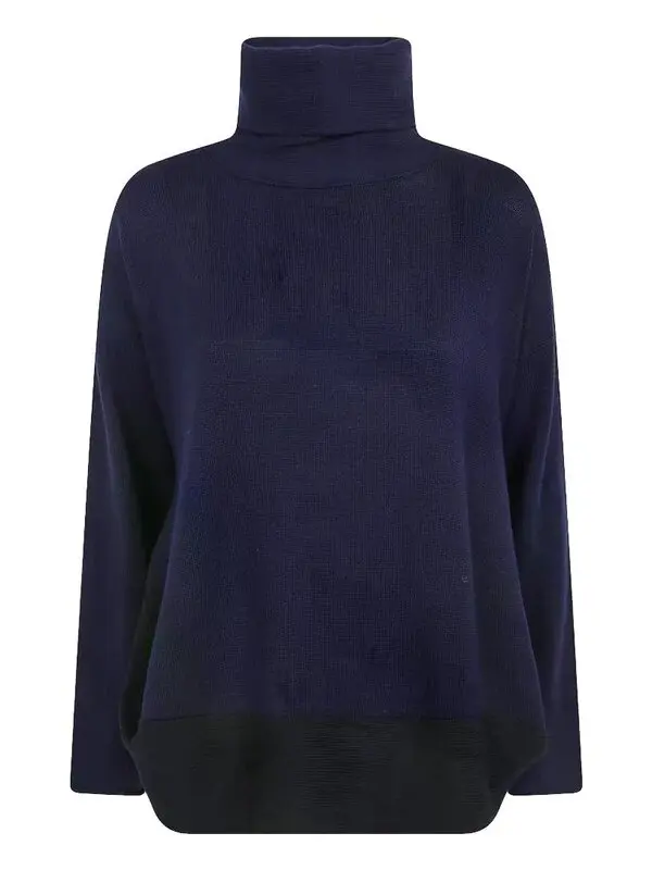 PIERANTONIOGASPARI Roll-neck Wool Sweater - Blue