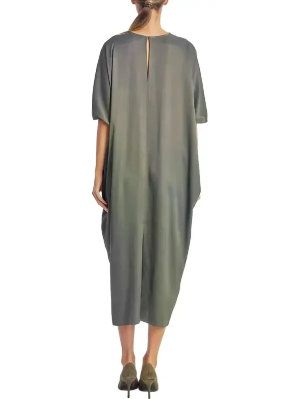 IRINA SCHROTTER Aysha Crystal-embellished Draped Midi Dress - Grey