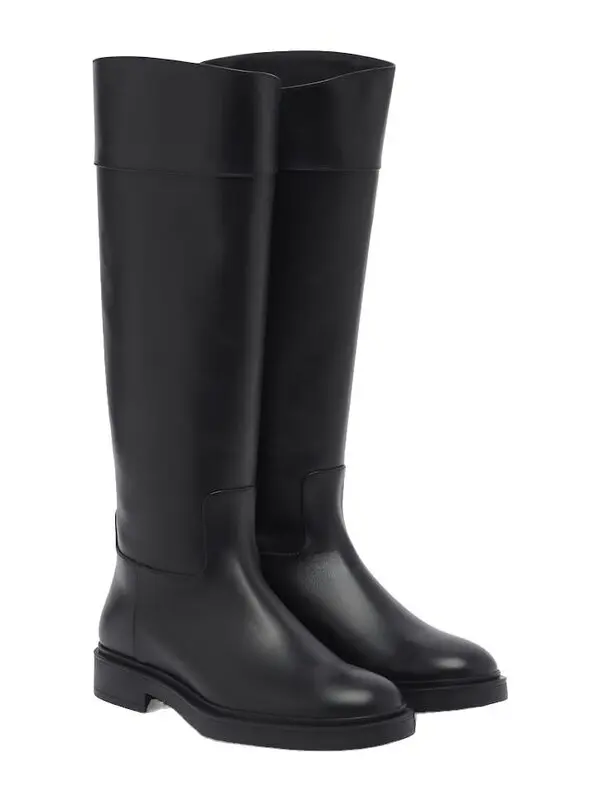 AQUAZZURA Ride Leather Knee-high Boots - Black