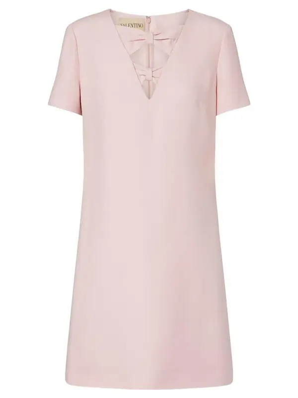 Valentino Garavani Crepe Couture Bow-detail Minidress - Pink