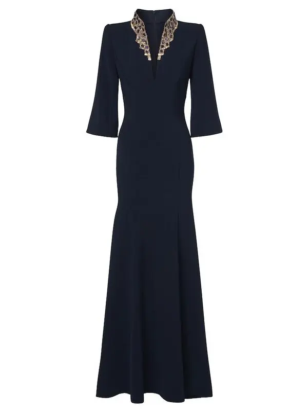 Jenny Packham Nyota Embellished Gown - Blue
