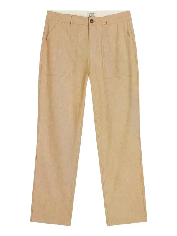 Scotch & Soda Harper Straight-leg Trousers - Neutrals