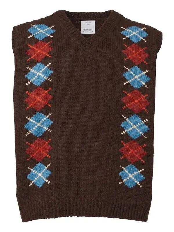 Visvim Diamante Wool And Cashmere Sweater Vest - Brown