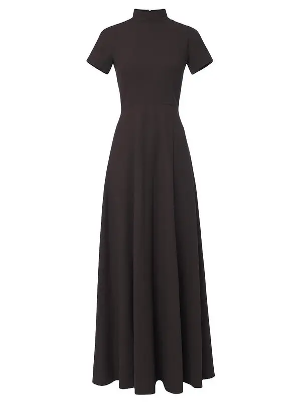 EMILIA WICKSTEAD Malinda Wool Crêpe Maxi Dress - Brown