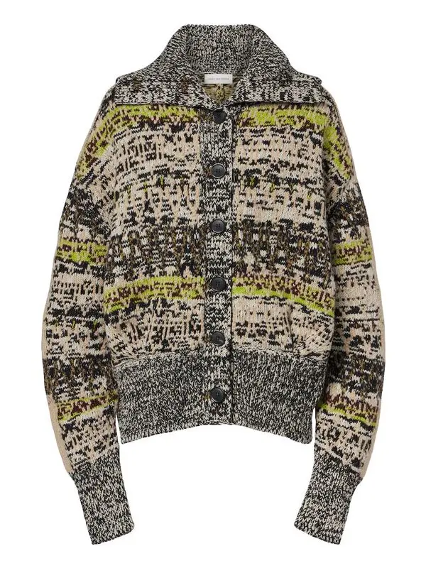 Dries Van Noten Jacquard Wool And Cashmere Cardigan - Multicoloured