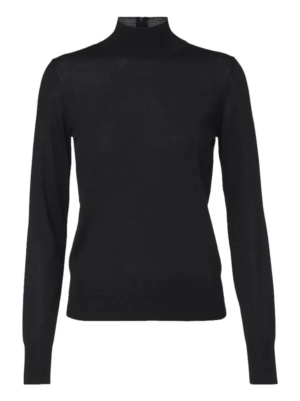 Carolina Herrera Wool And Silk-blend Sweater - Black