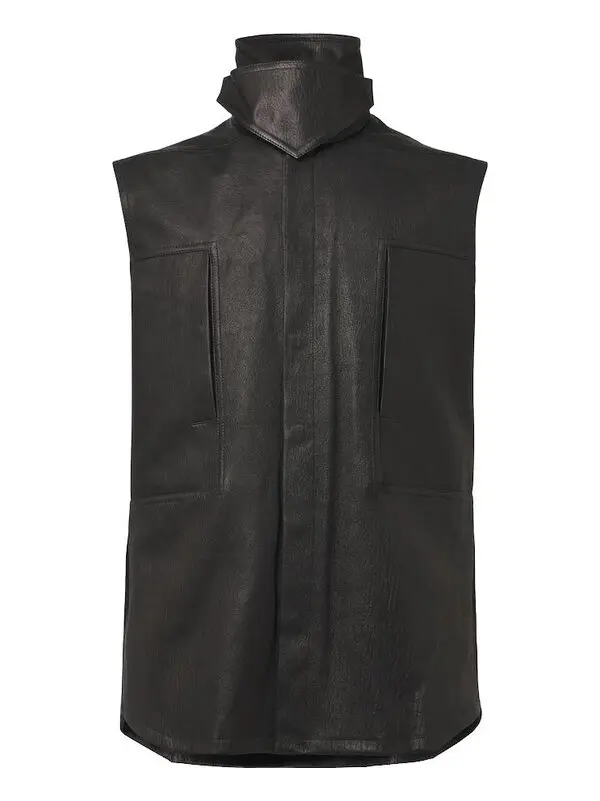Rick Owens Sl Leather Vest - Black