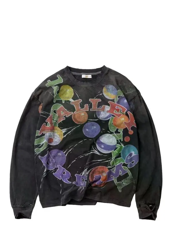 VALE FOREVER 8 Ball Graphic-print Long-sleeve T-shirt - Black