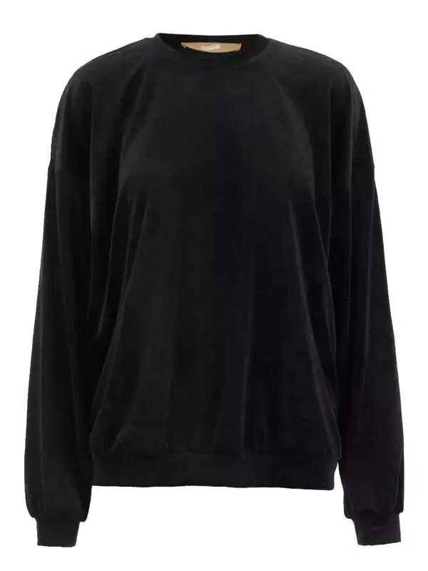 DON'T @ ME Paisley-jacquard Velvet Sweater - Black
